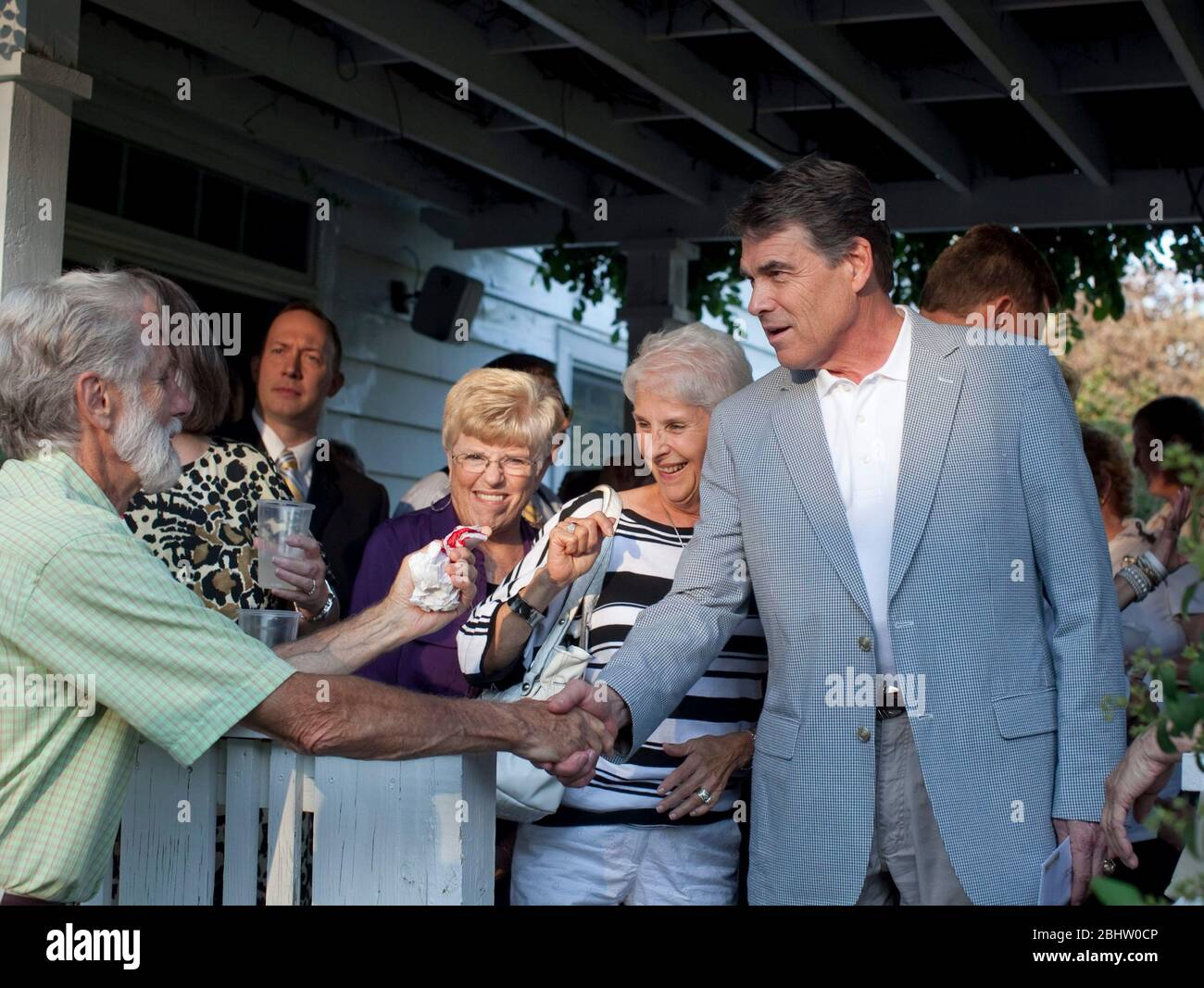 Cedar Rapids, Iowa USA, August 15, 2011: Presidential hopeful Texas ...
