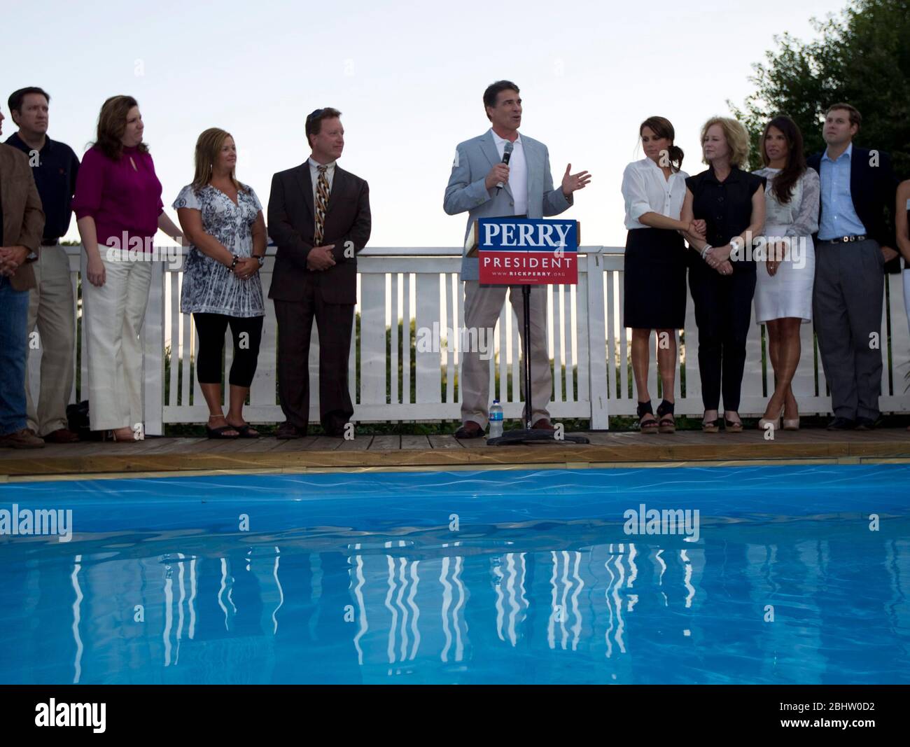 Cedar Rapids, Iowa USA, August 15, 2011: Presidential hopeful Texas ...