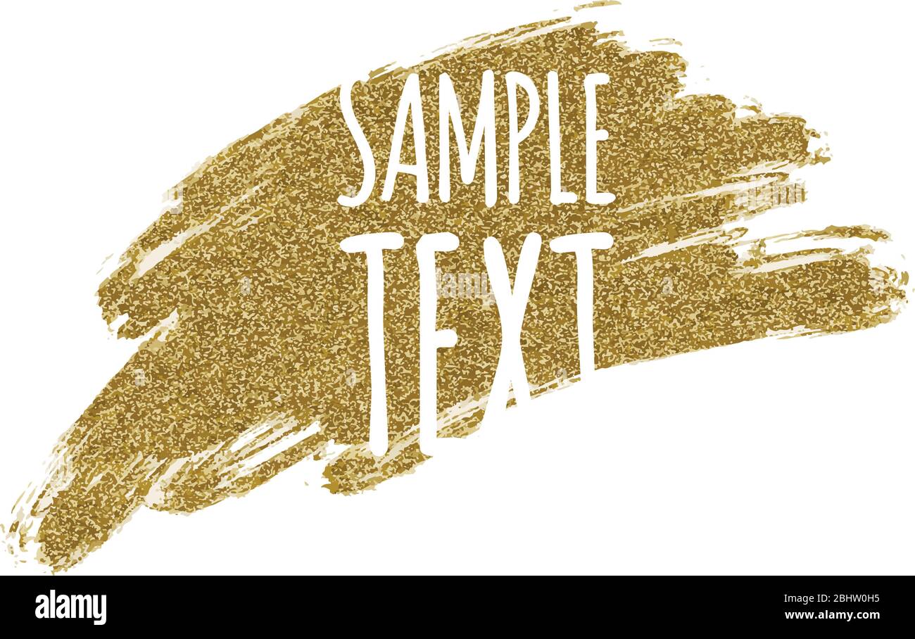 Vector illustration hand drawing gold brush stroke paint background for ...