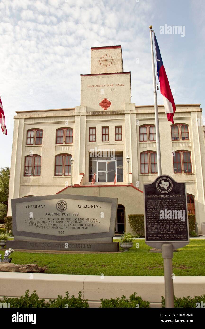 Woodville Texas USA, July 2011: Tyler County Courthouse building in ...
