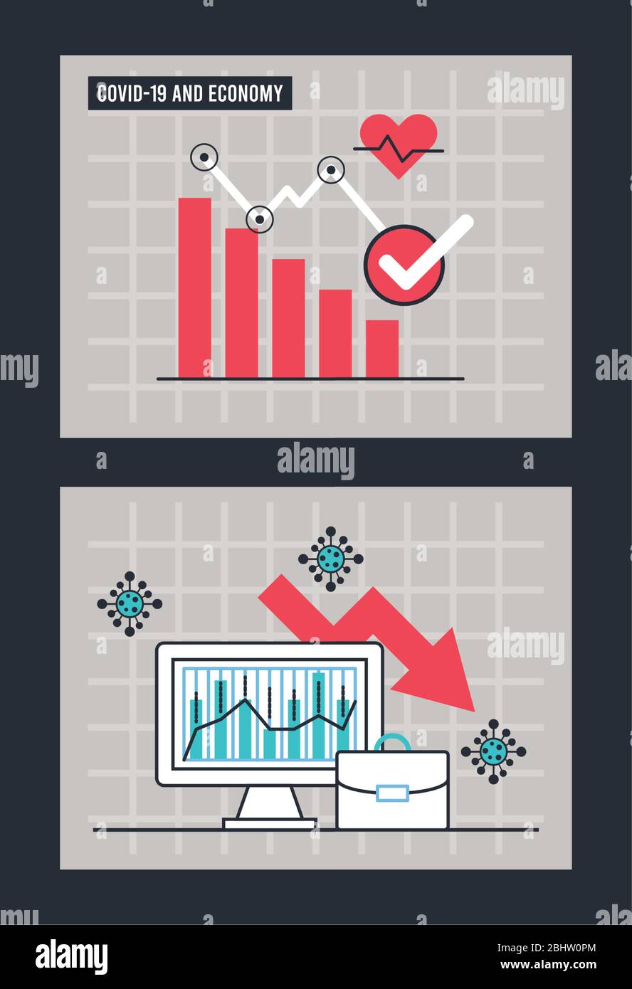 economic recession infographic with statistics Stock Vector Image & Art ...
