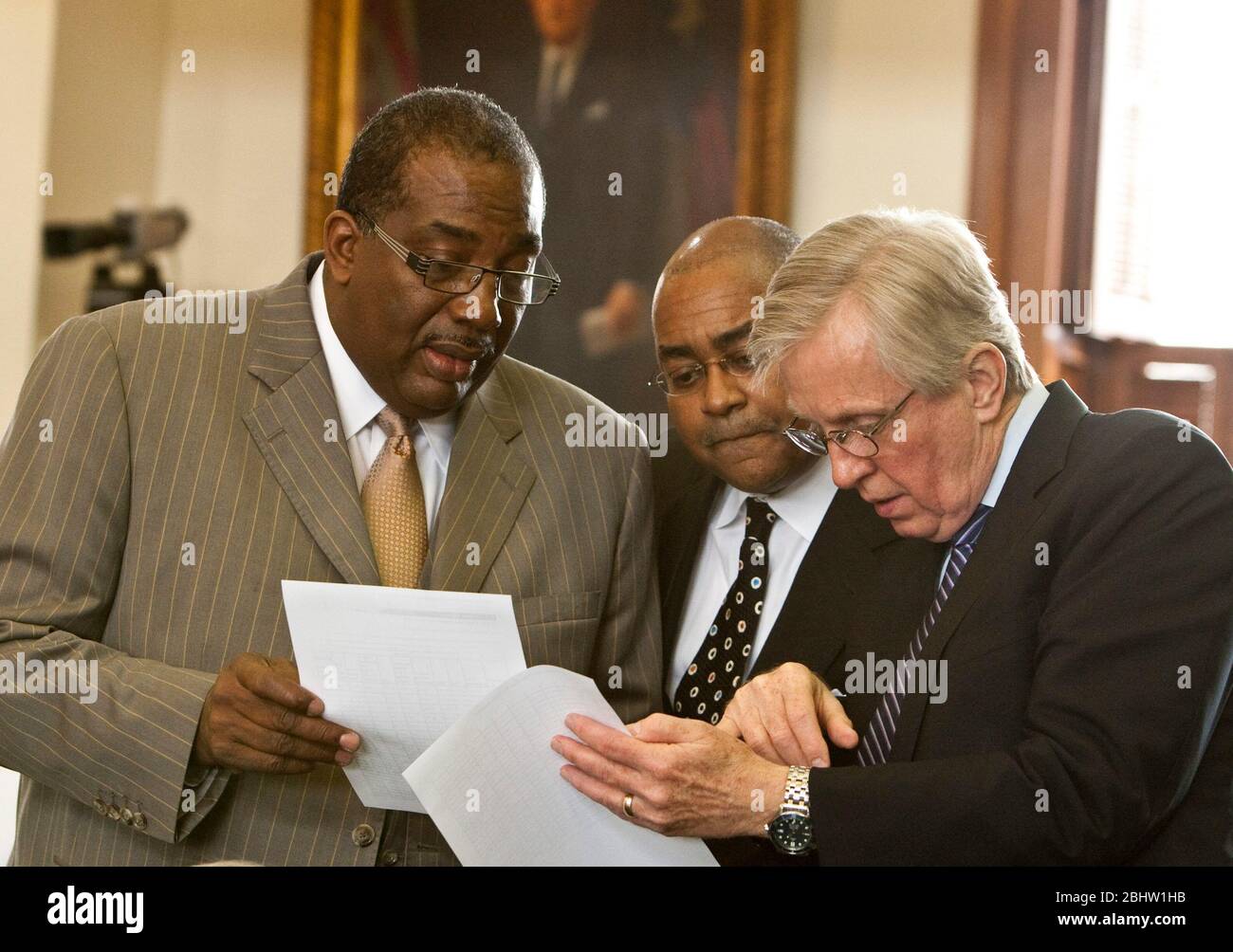Austin, Texas USA, February 17, 2011: Texas Senators (L to R) Royce ...
