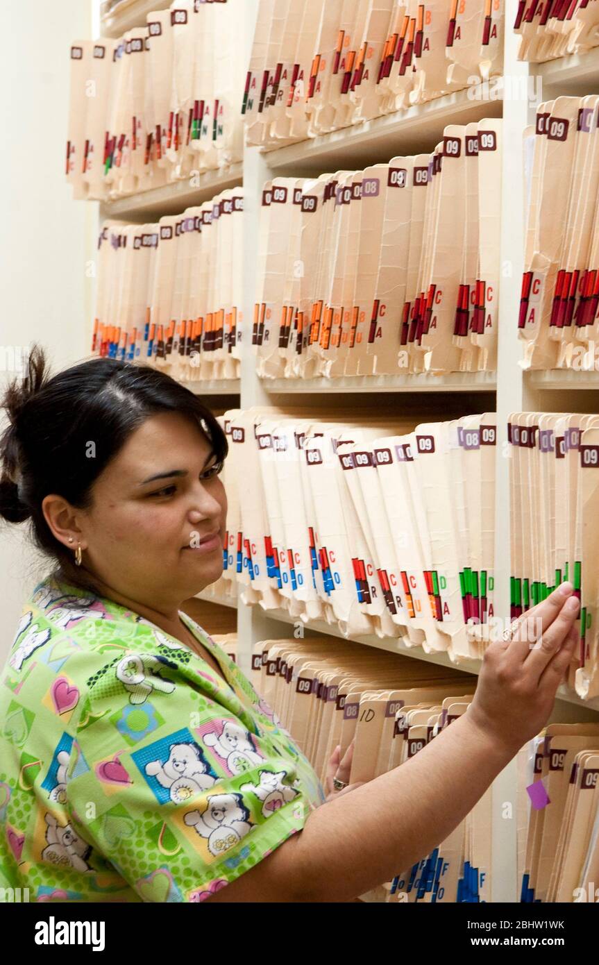 Color coded patient files hi-res stock photography and images - Alamy
