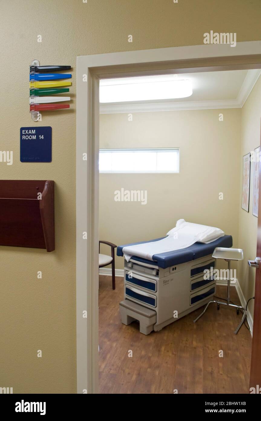 Victoria, Texas USA, May 2010: Empty exam room at nurse practitioner's ...