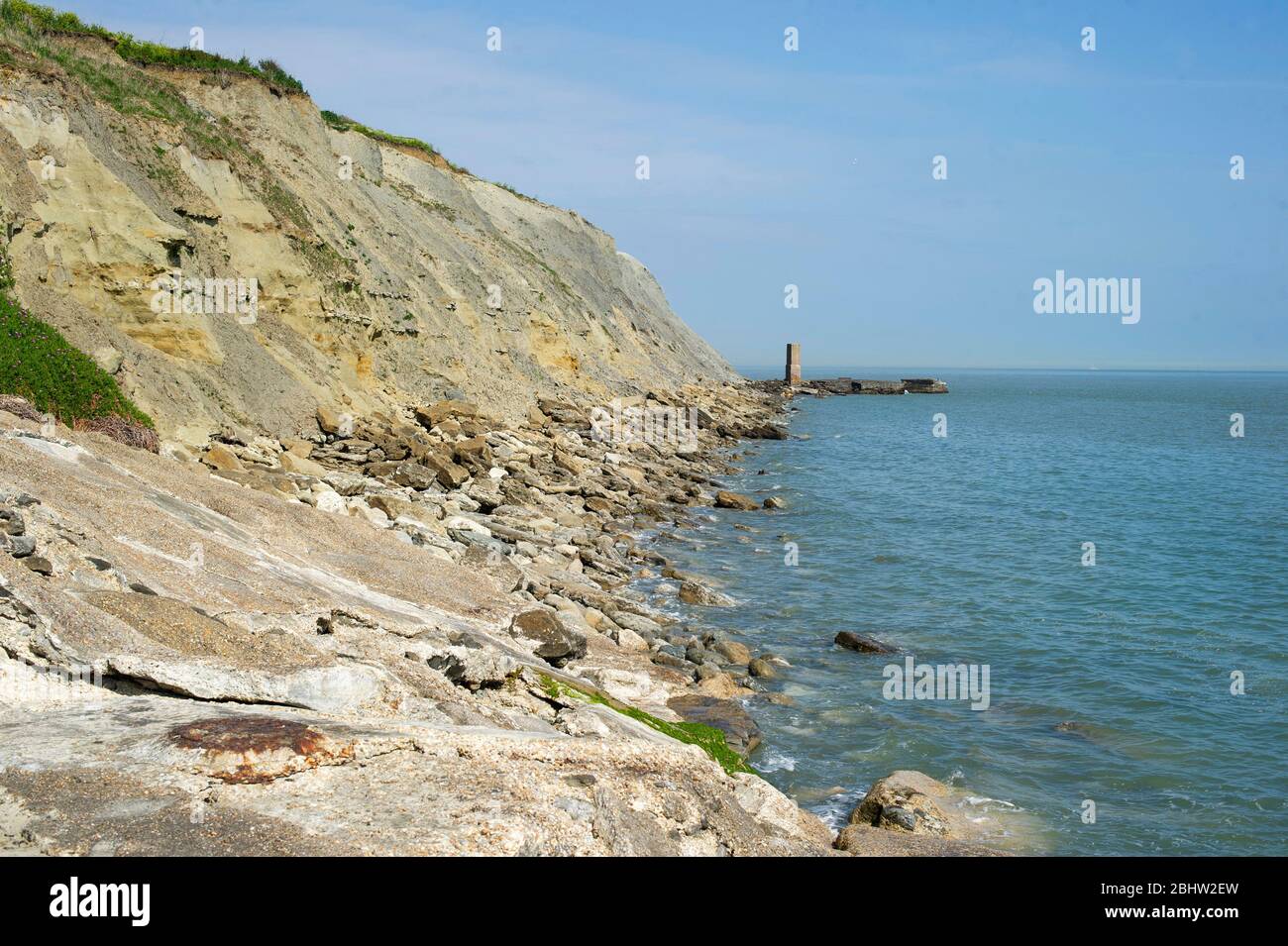 Copt Point Folkestone overlooking the English Channel Stock Photo - Alamy