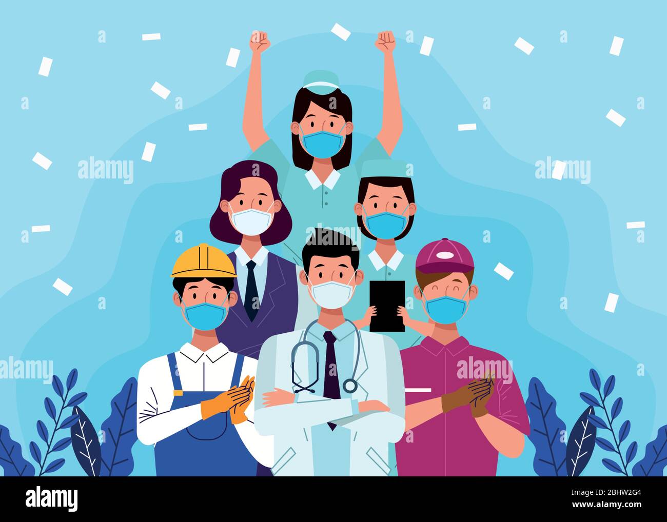Workers face mask using Stock Vector Images - Alamy