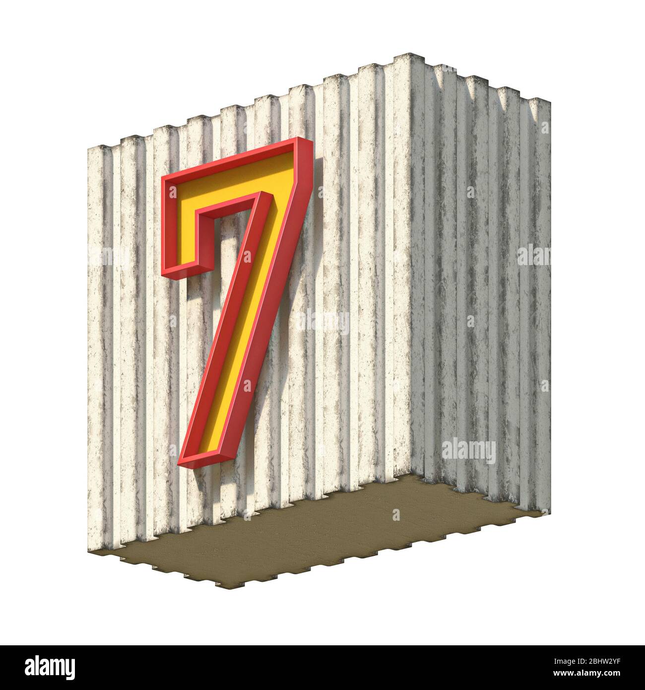Yellow number 7 hi-res stock photography and images - Alamy