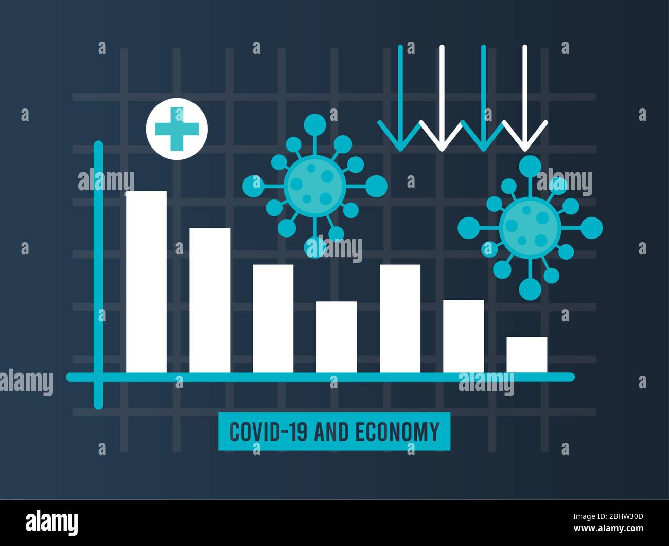 economic recession infographic with statistics bars Stock Vector Image ...