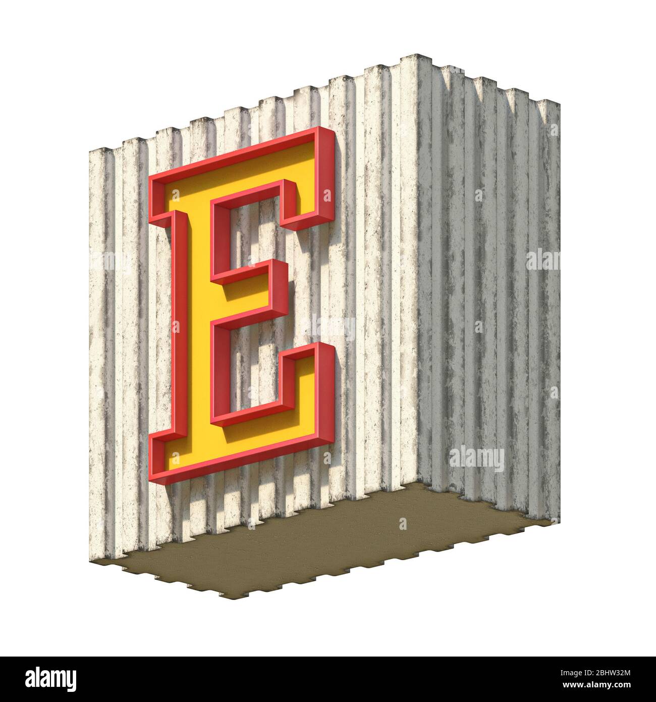 Block Letter E Red