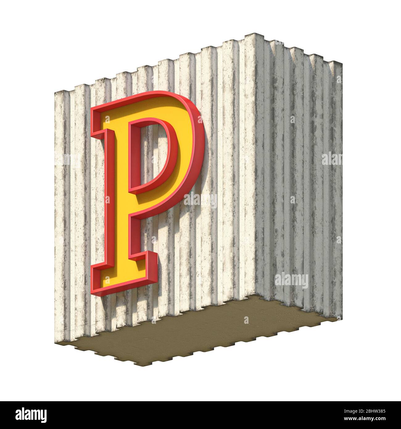 Red P Yellow Background Logo