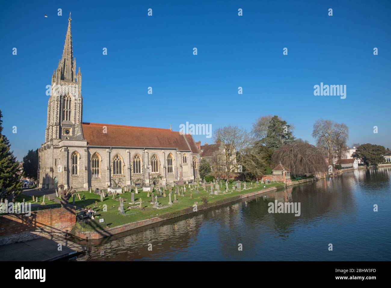 Marlow and Bourne End along the River Thames - United Kingdom Stock ...