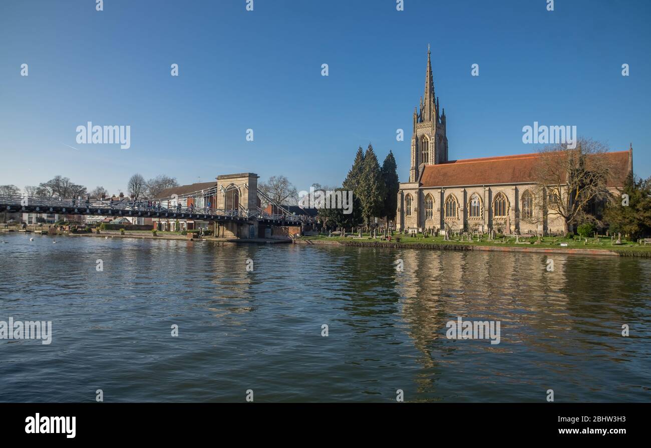 Marlow and Bourne End along the River Thames - United Kingdom Stock ...
