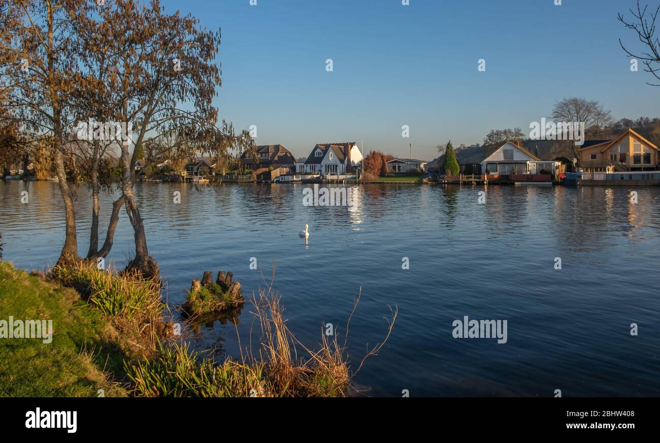 Marlow and Bourne End along the River Thames - United Kingdom Stock ...