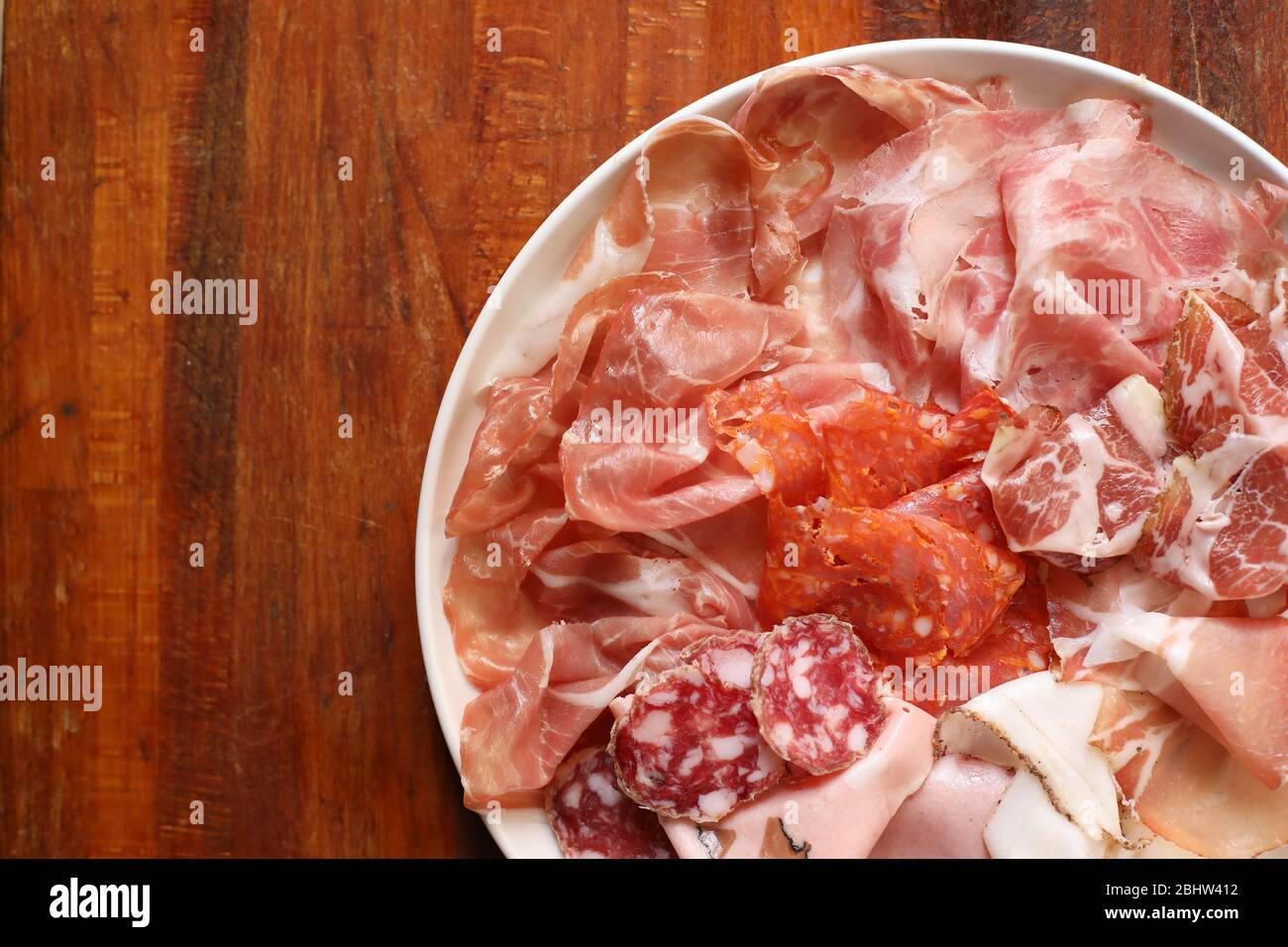 Charcuterie Salumi plate in Rome Italy Stock Photo - Alamy