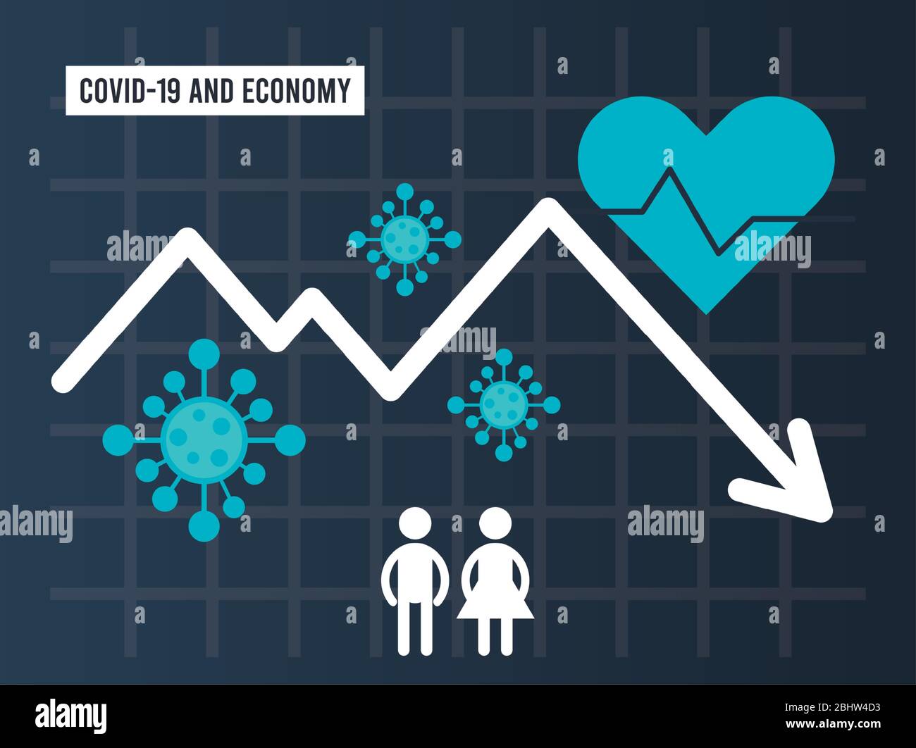 economic recession infographic with arrows tatistics Stock Vector Image ...