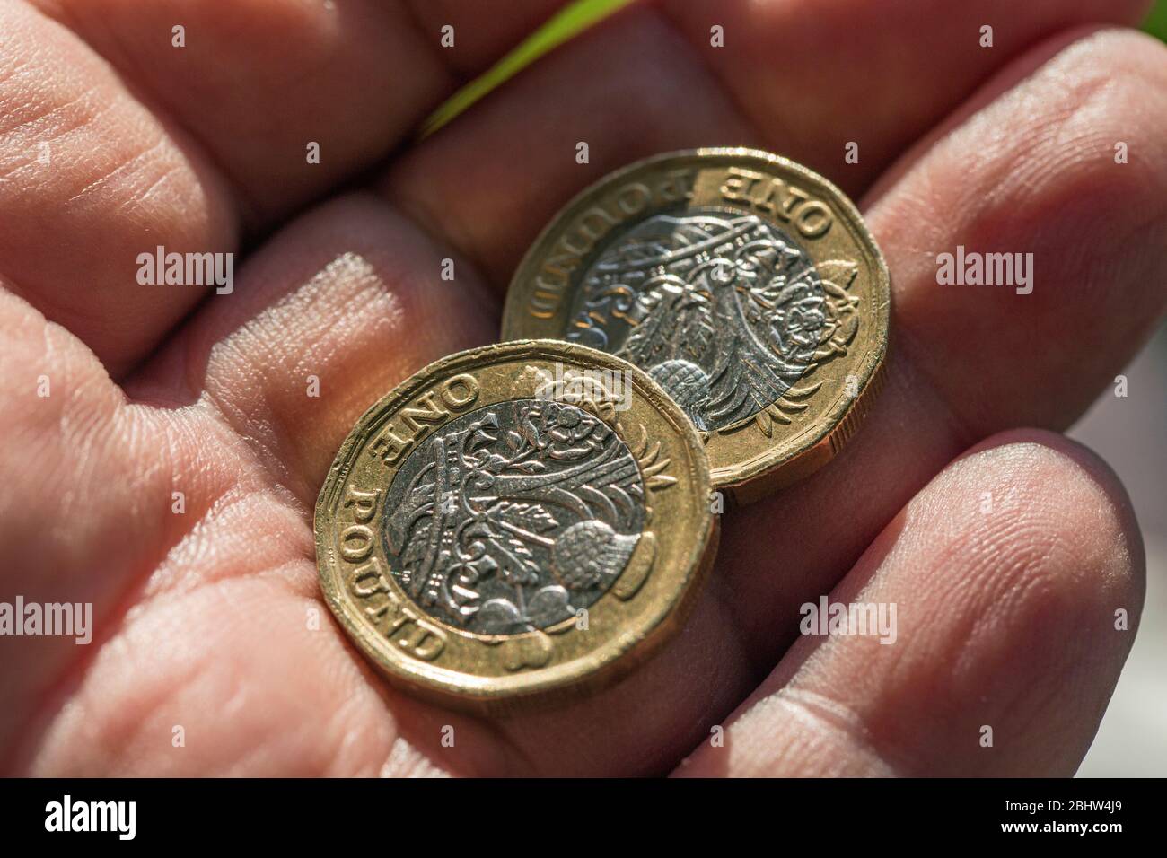 One pound coin tails hi-res stock photography and images - Alamy