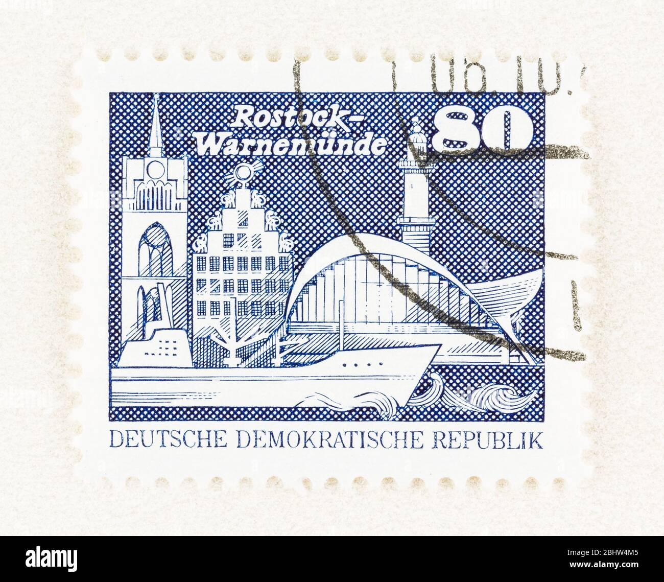 SEATTLE WASHINGTON - April 26, 2020: East Germany postage stamp ...