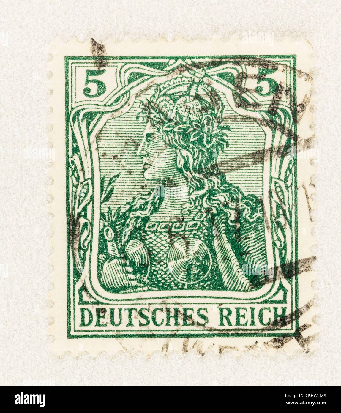 Postage Stamp German Empire Germania High Resolution Stock Photography ...
