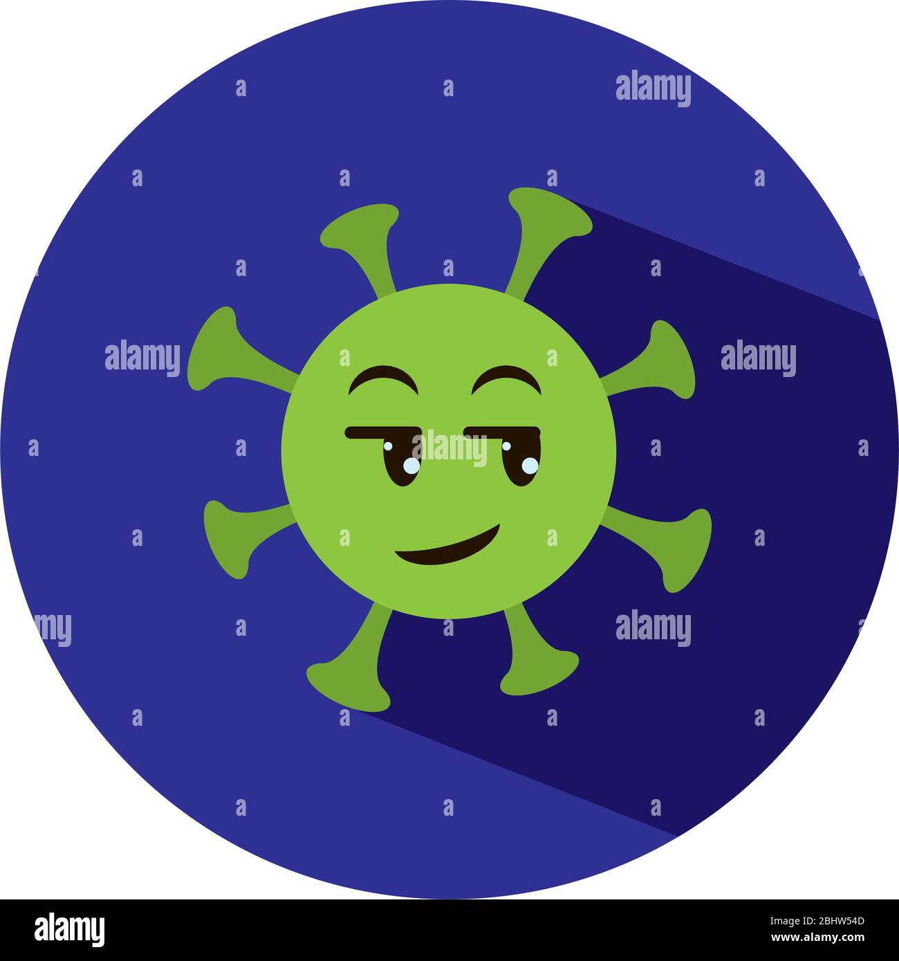 Emoji coronavirus concept, serius coronavirus emoji icon over white ...