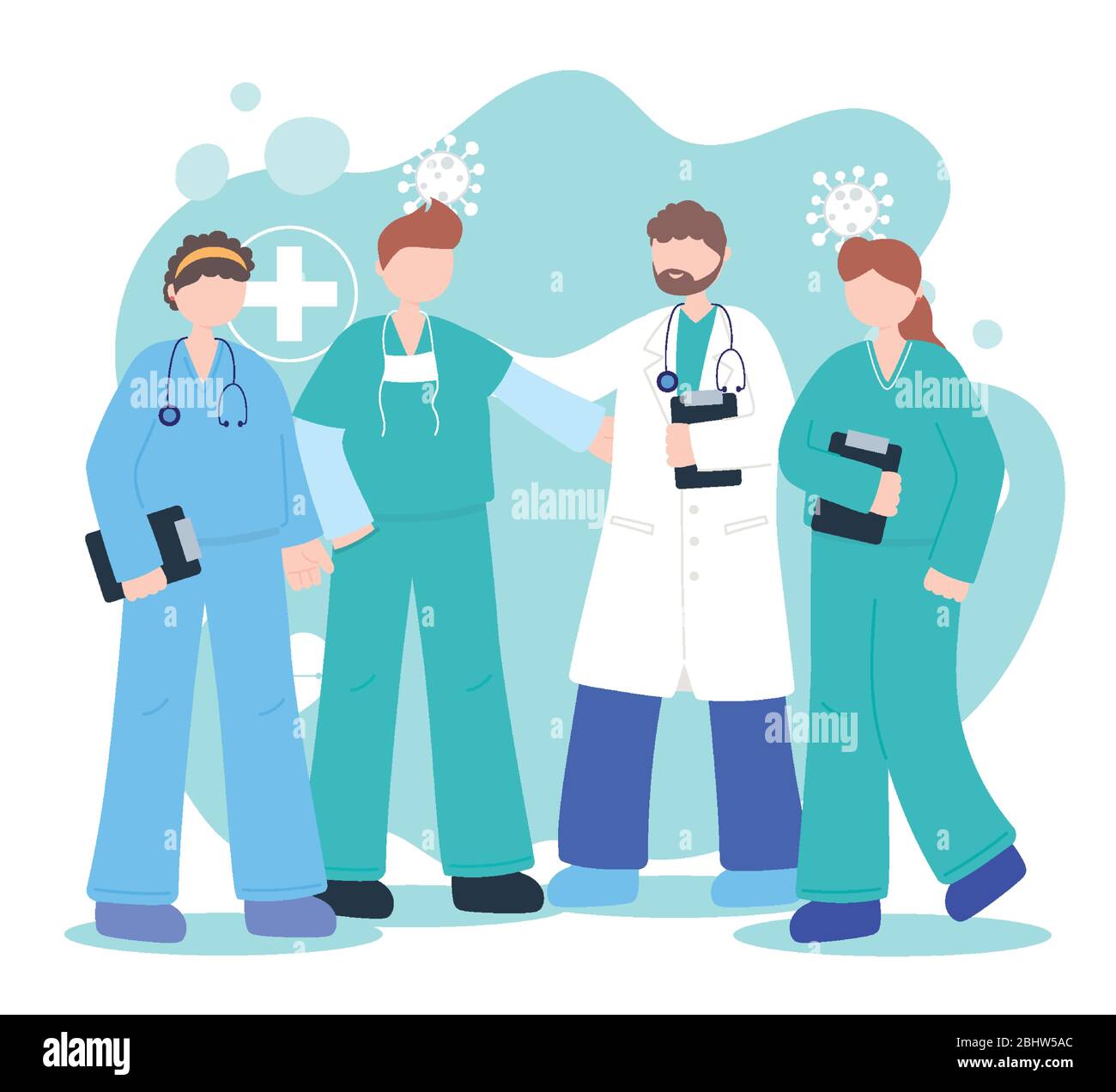 thanks, doctors, nurses, physician and nurses staff profession ...