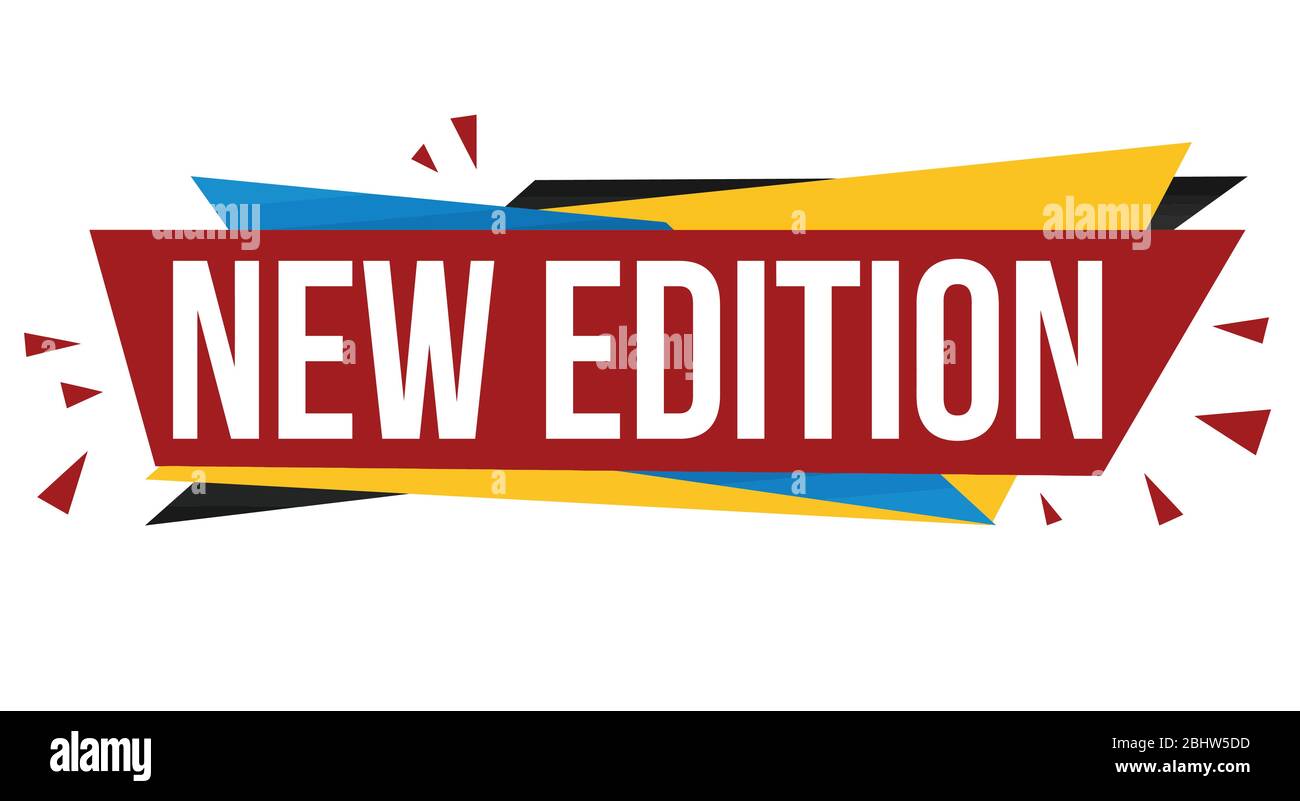 New edition banner design on white background, vector illustration ...