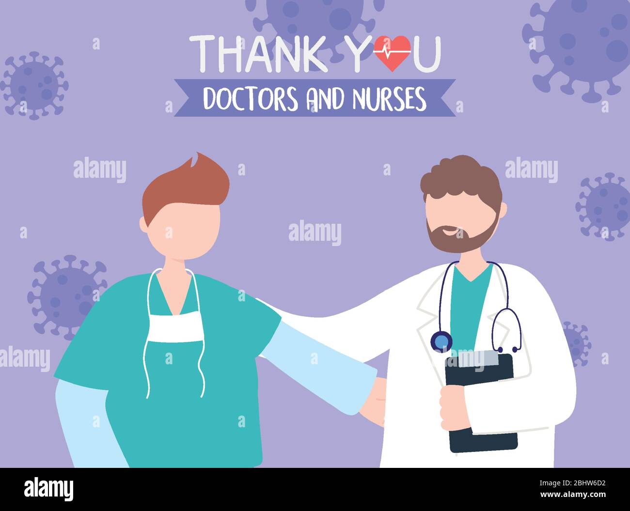 thanks, doctors, nurses, physician and nurse staff cartoon characters ...