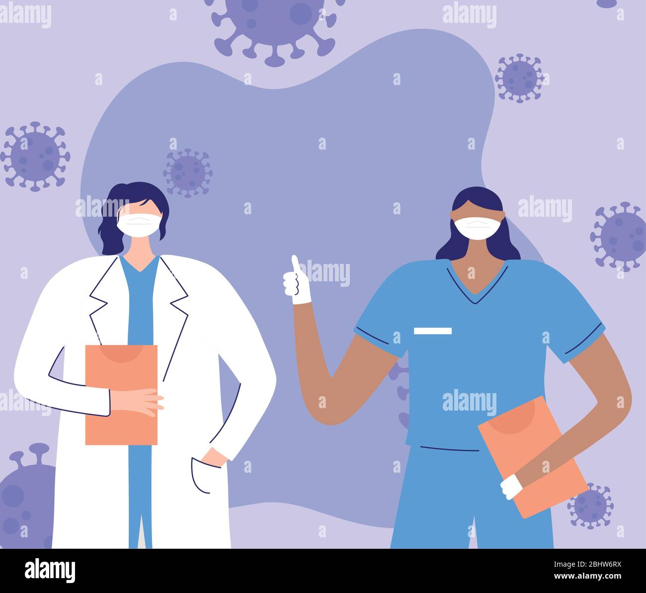 thanks, doctors, nurses, female physician and nurse staff medical ...