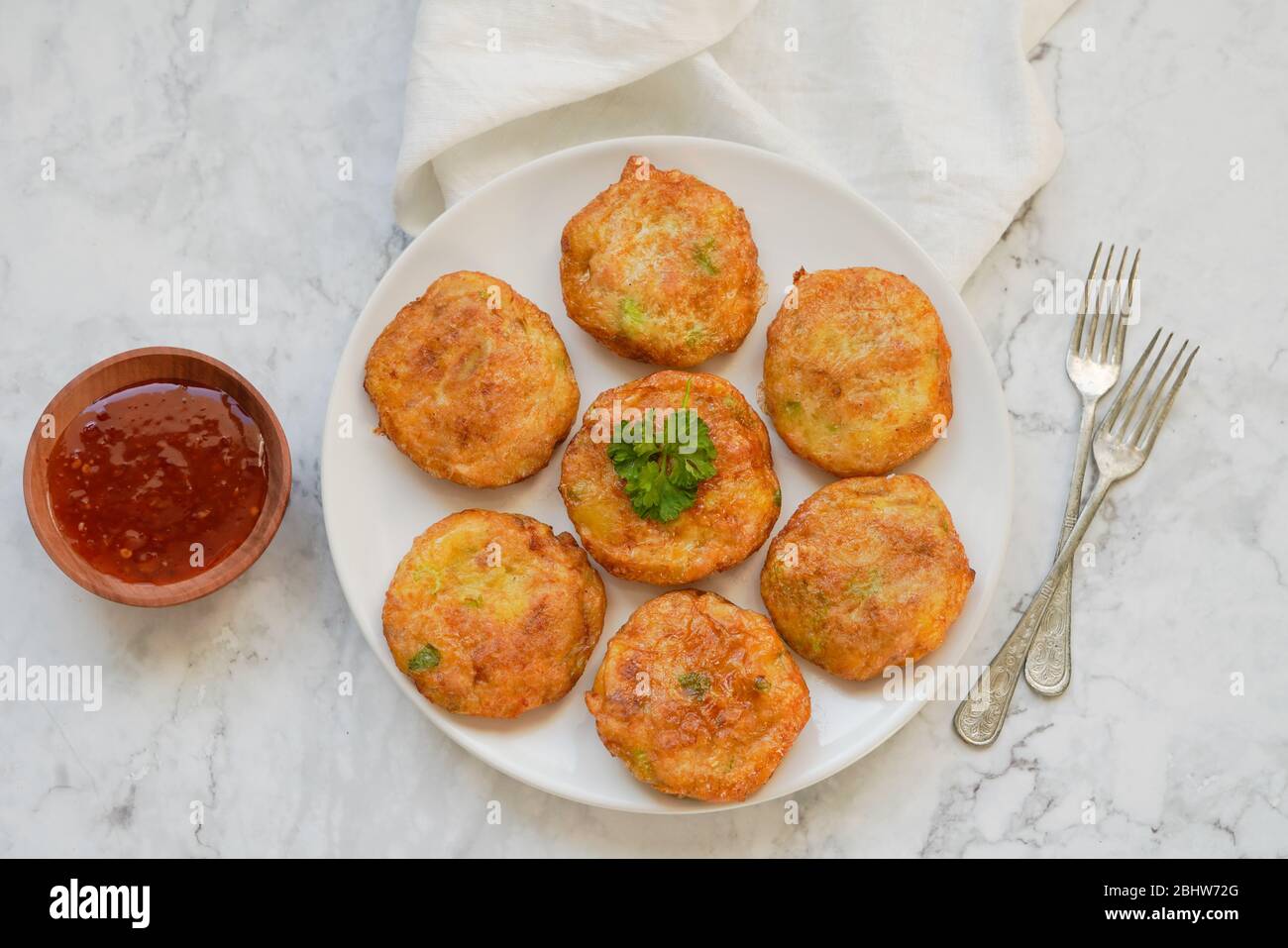 Indonesian food : Perkedel is fried patties, made of ground potatoes ...