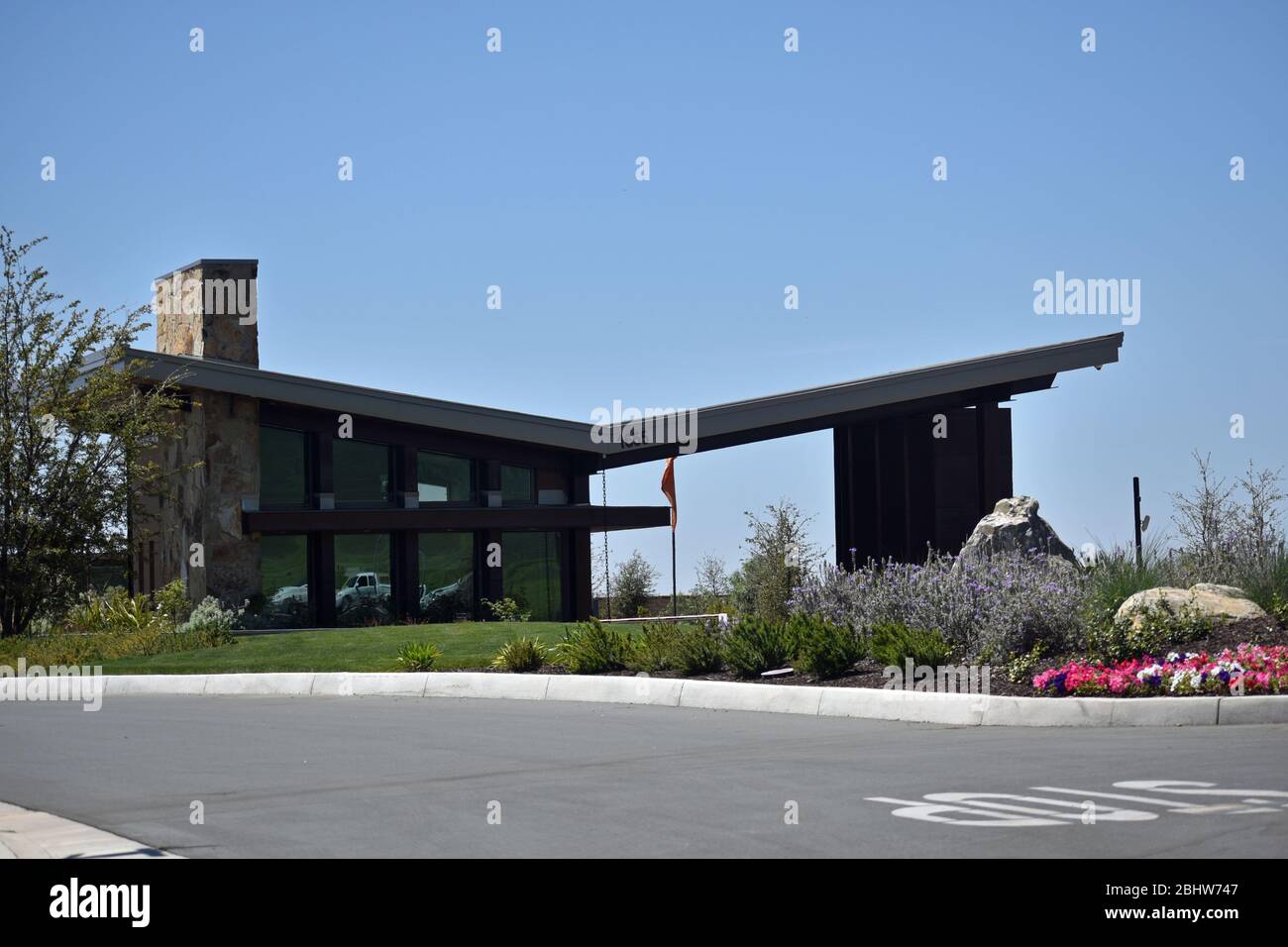 Entry Into Housing Development Stock Photo - Alamy
