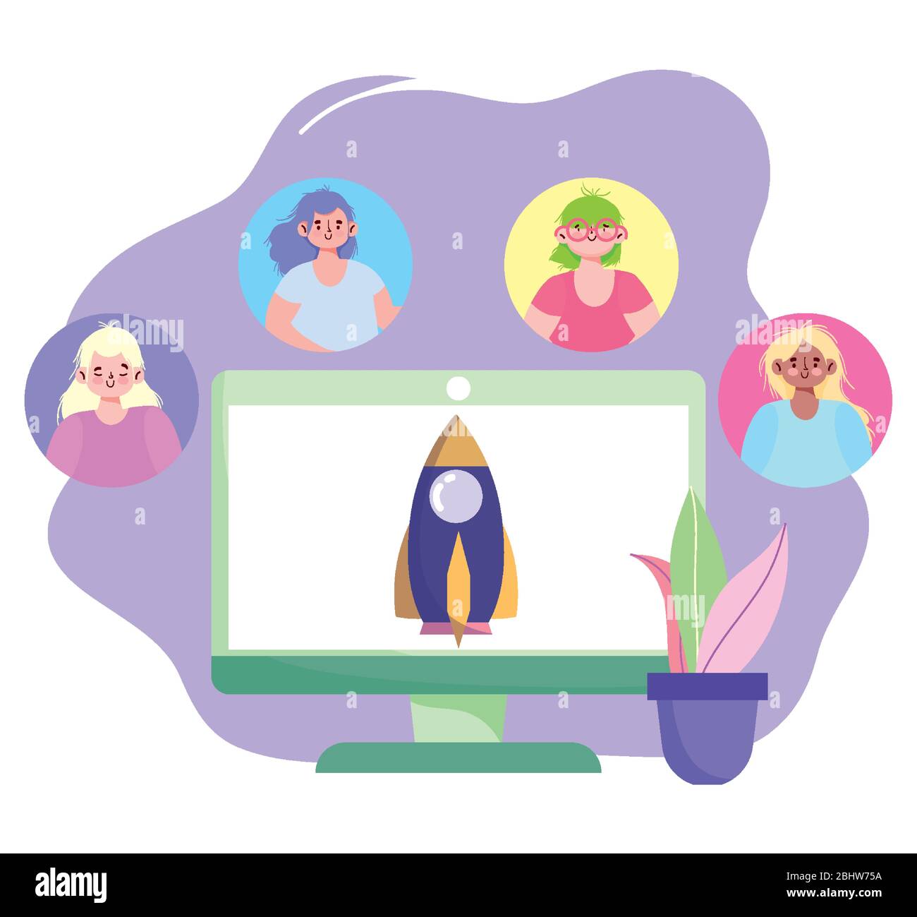 people communication and technology, young community computer ...