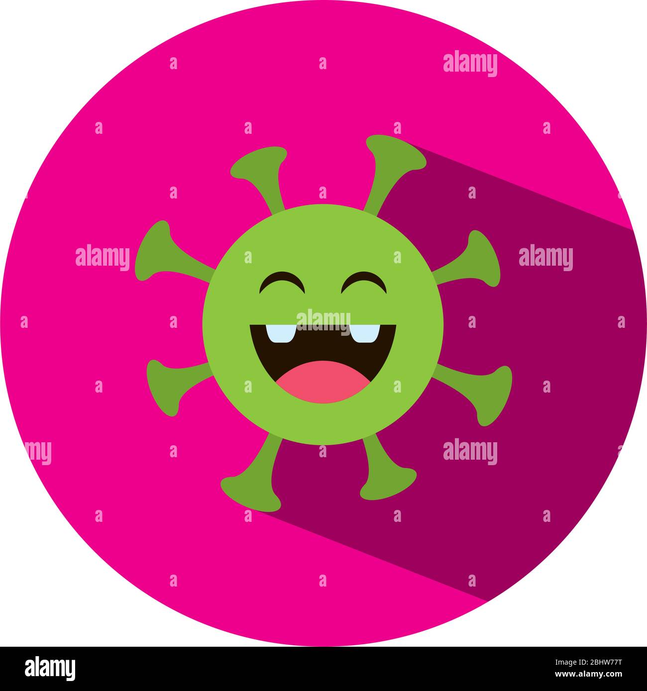 Emoji covid 19 concept, emoji coronavirus virus smiling icon over white ...