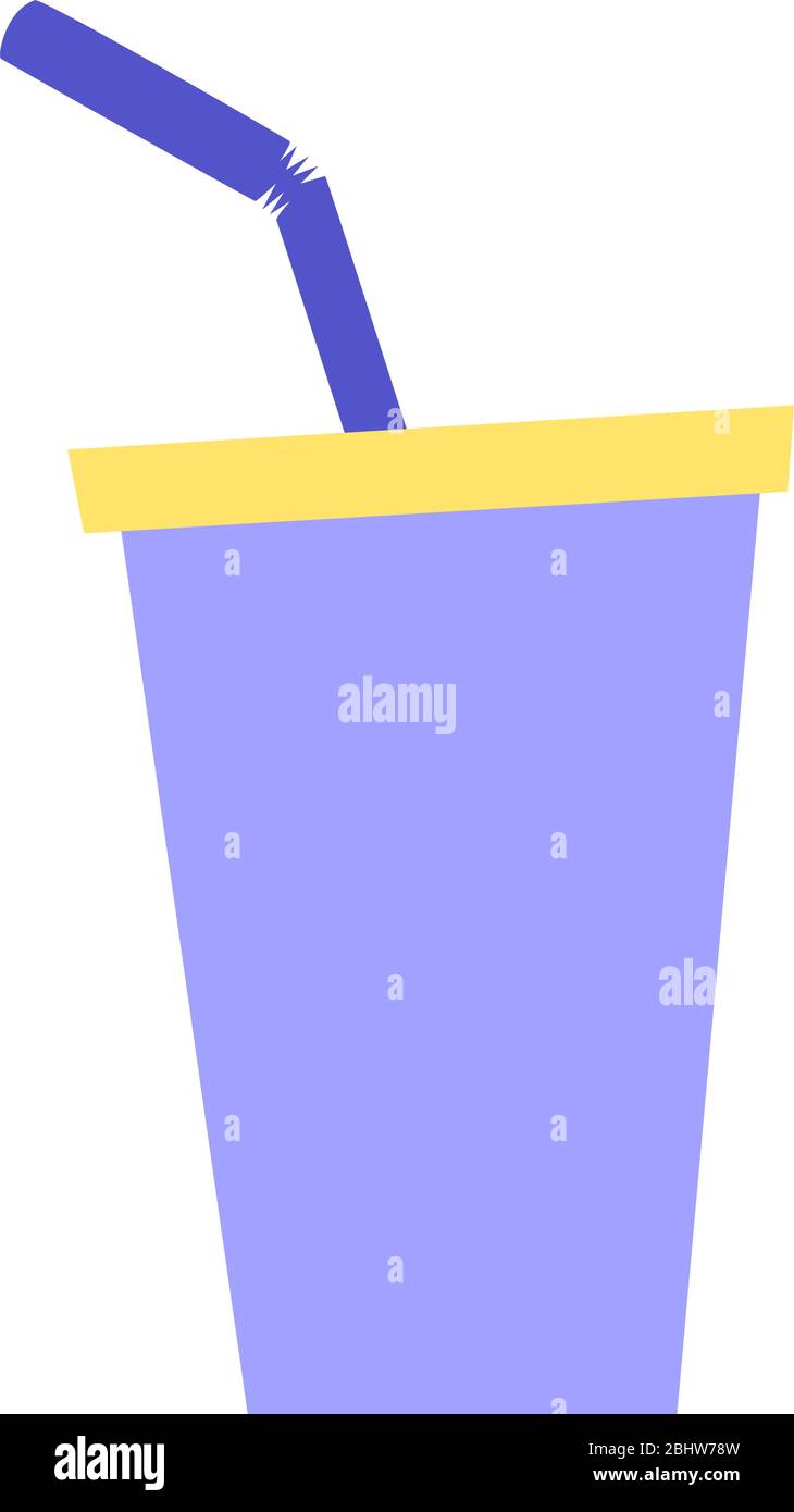 Coffee in cup straw Stock Vector Images - Alamy