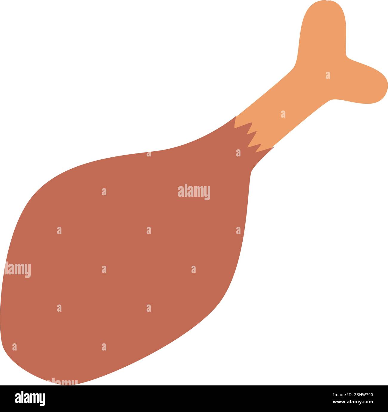 Isolated roast chicken leg icon Stock Vector Image & Art - Alamy