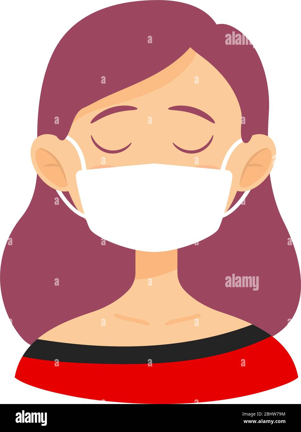 Isolated sick woman Stock Vector Image & Art - Alamy