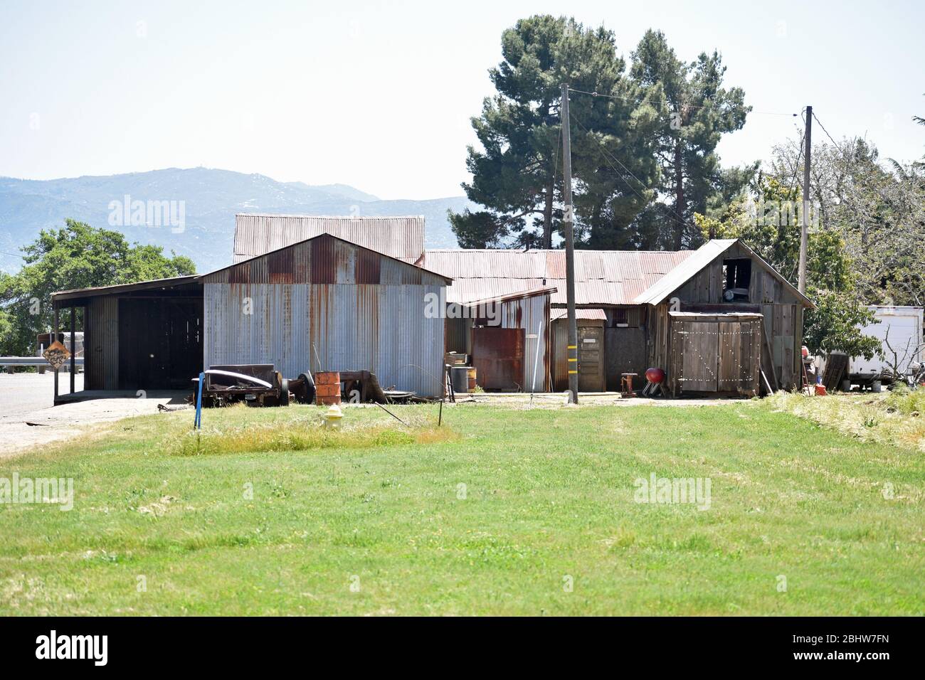 Old Ranch Packing Shed Stock Photo - Alamy