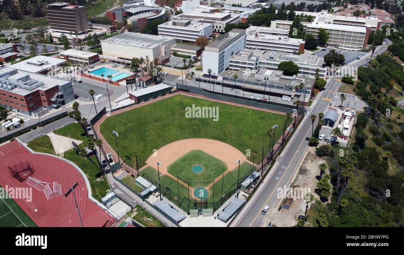 Los Angeles, United States. 27th Apr, 2020. General overall aerial view ...