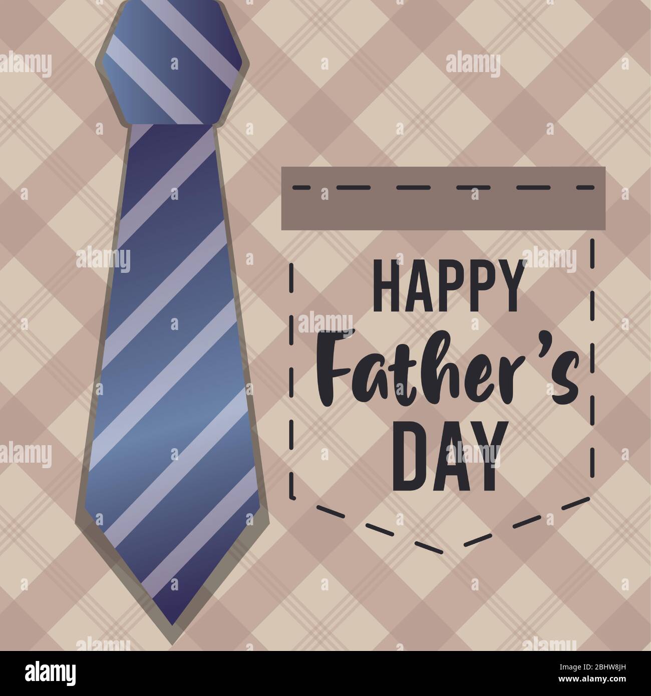 happy fathers day card with male shirt and necktie Stock Vector Image ...