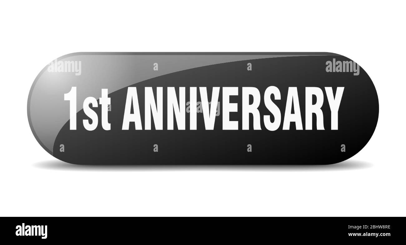 1st anniversary button. 1st anniversary sign. key. push button Stock ...