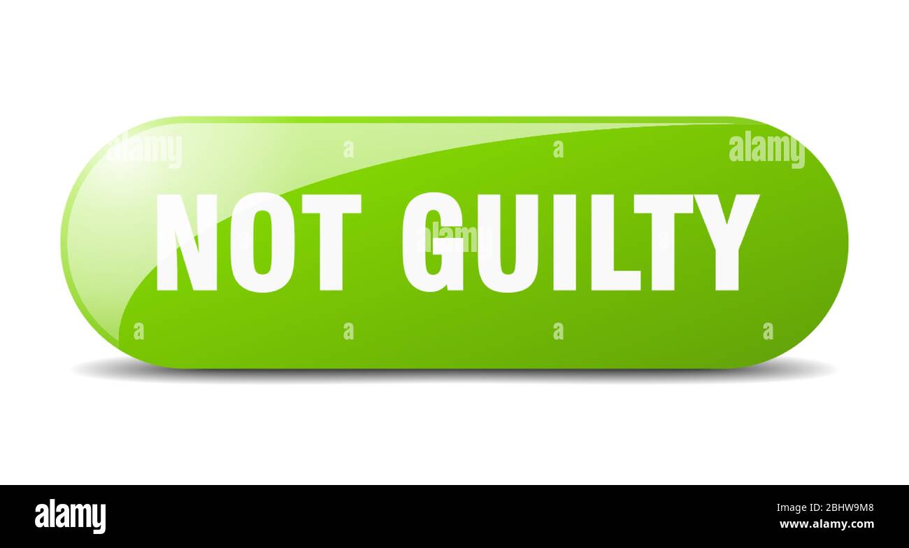 not guilty button. not guilty sign. key. push button Stock Vector Image ...