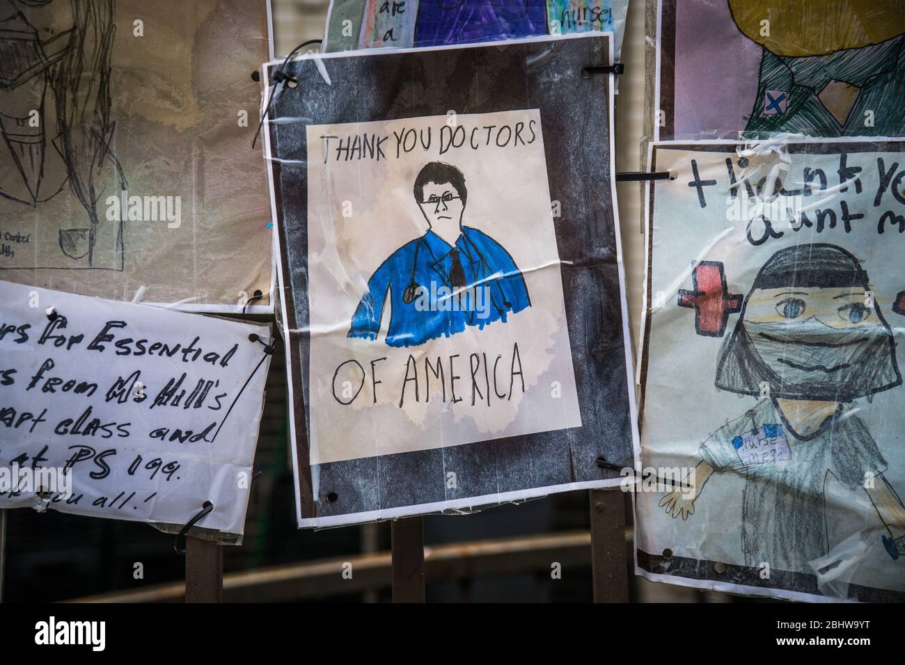 Art posters for essential workers from Ms. Hill's online art class and ...