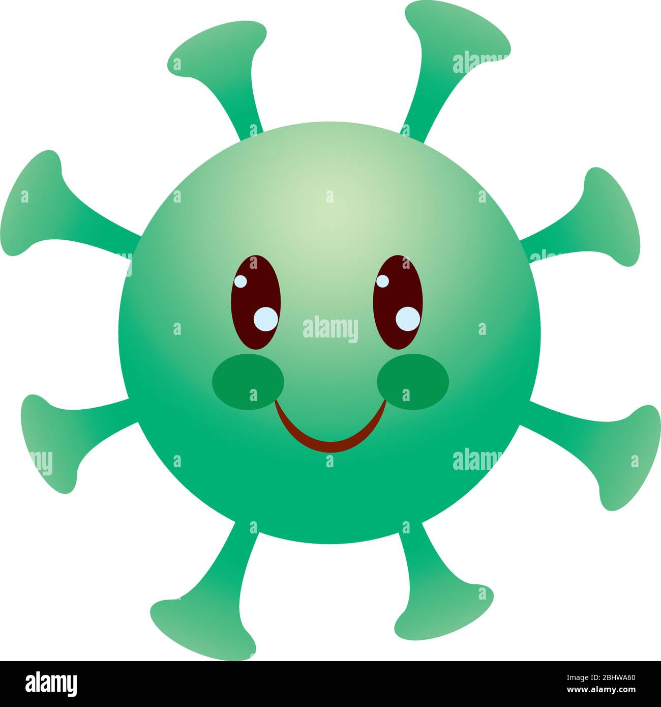 Emoji coronavirus concept, Happy coronavirus virus smiling icon over ...