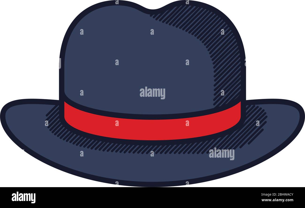 Happy fathers day concept, elegant hat icon over white background, line ...