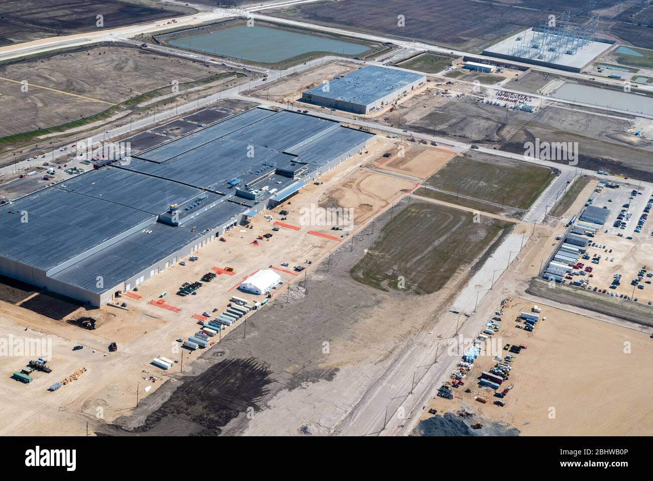 Aerial view of Racine, Wisconsin on a sunny April day Stock Photo - Alamy