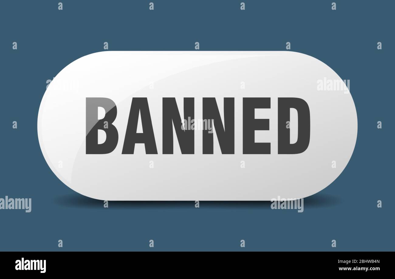 banned button. banned sign. key. push button Stock Vector Image & Art ...