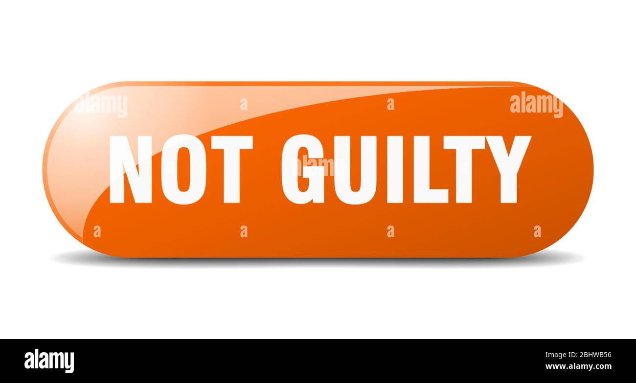 not guilty button. not guilty sign. key. push button Stock Vector Image ...