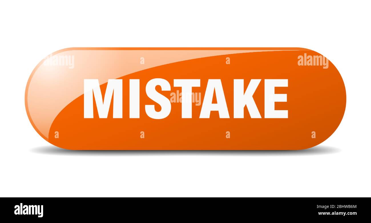 mistake button. mistake sign. key. push button Stock Vector Image & Art - Alamy