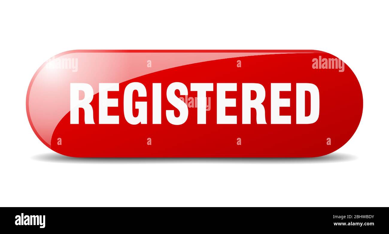 registered button. registered sign. key. push button Stock Vector Image ...