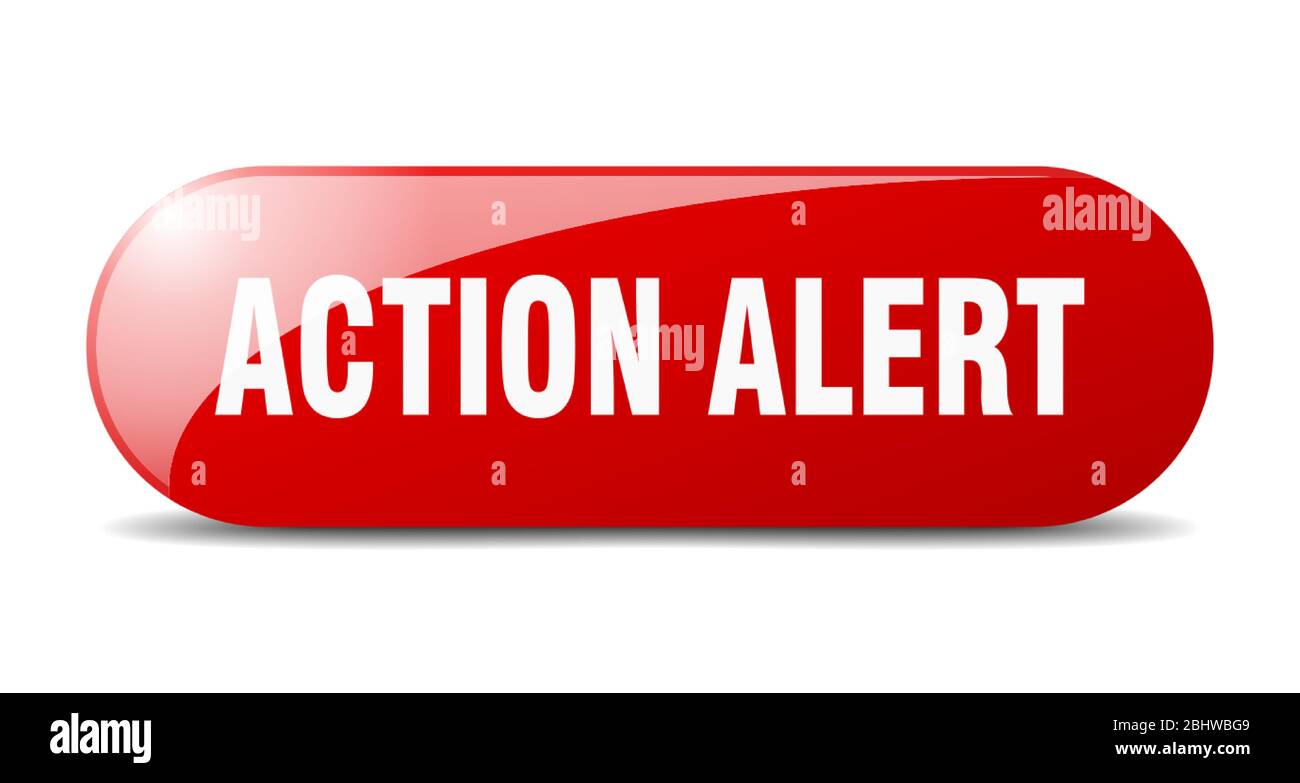 action alert button. action alert sign. key. push button Stock Vector ...