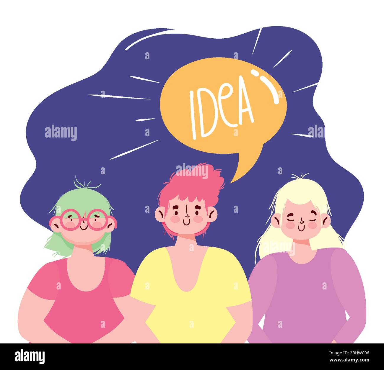 people communication and technology, young persons characters cartoon ...
