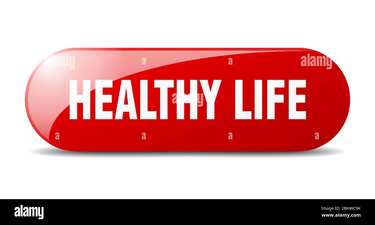 healthy life button. healthy life sign. key. push button Stock Vector ...